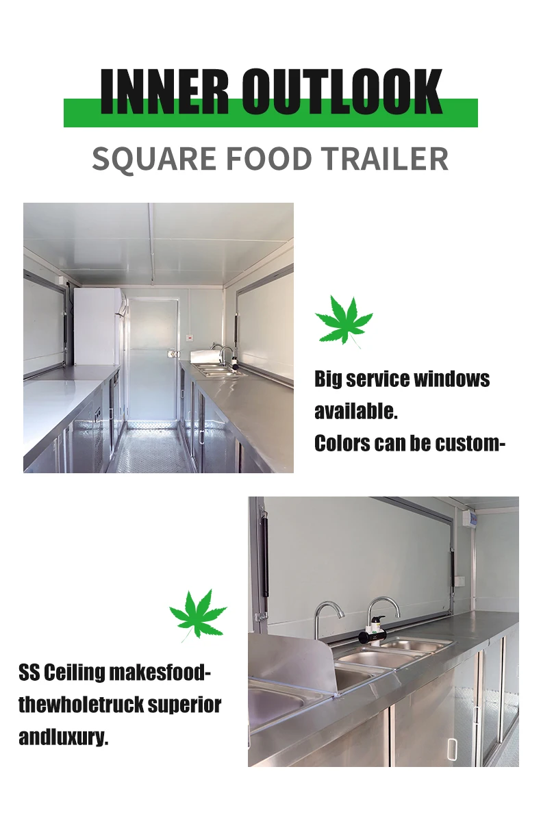 Pink Mobile Container Food Trucks Crepe Trailer for Sale