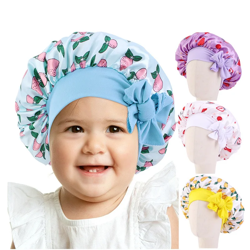 Kids Satin Bonnet Sleeping Cap for Girls Boys Soft Satin Baby Bonnet ...