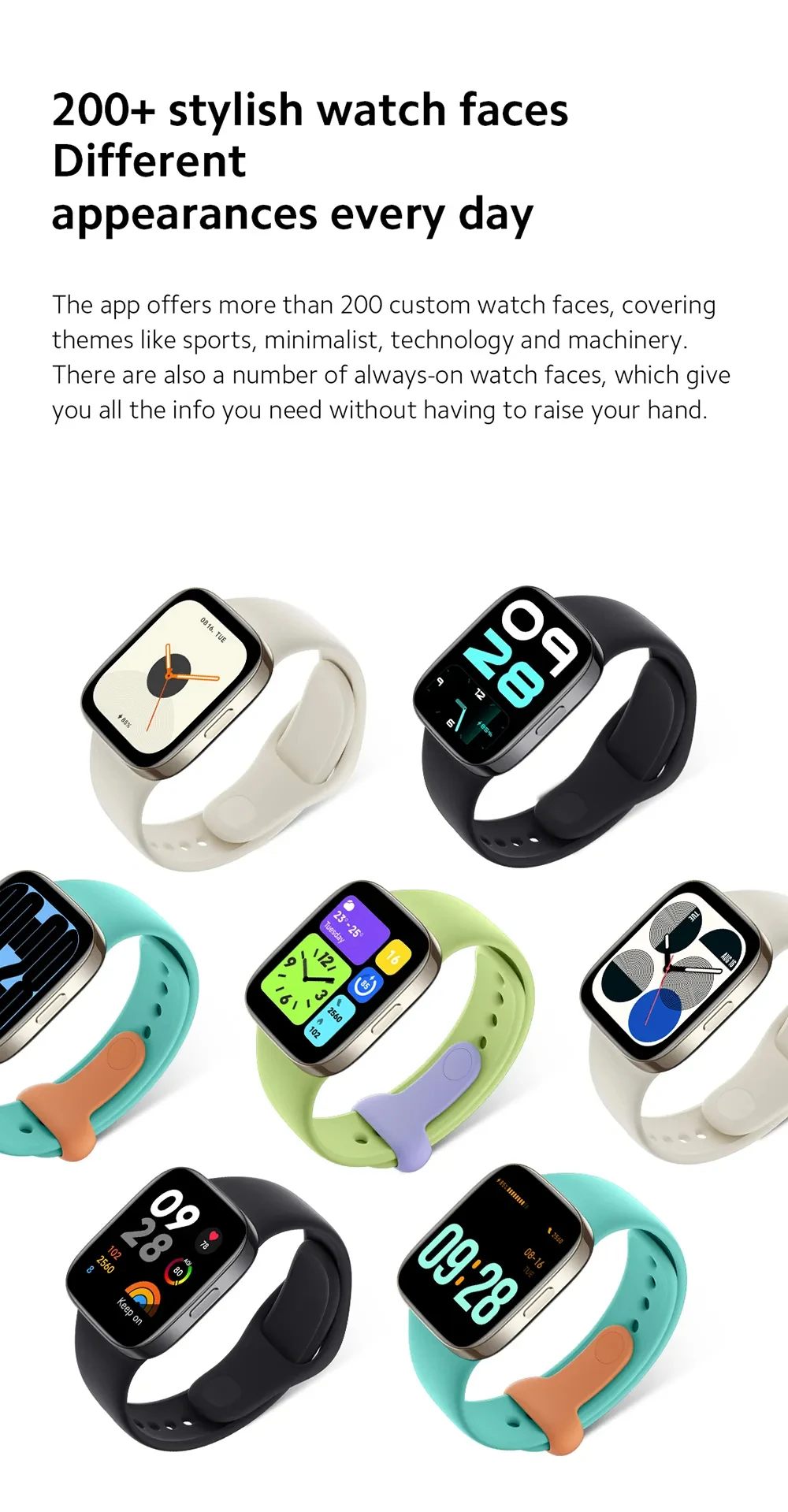 Xiaomi Redmi Watch 3 Smart Watch Supports Phone Call Large 1.75" Amoled ...