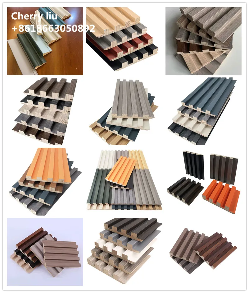 Customized 1220*2440mm Fluted Ribbed Battened 3d Mdf Wood Fiber Wall ...