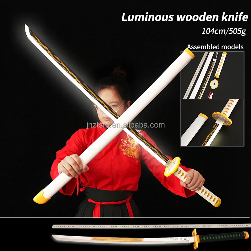 41inch Weapon Sword Demon Slayer Cosplay Sword Anime Ninja Knife Katana ...