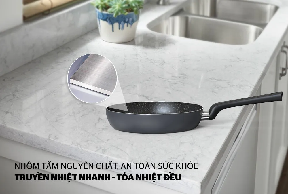 Pressed Aluminum Fry Pan Vietnam Factory - Buy Marble Coating Frying ...