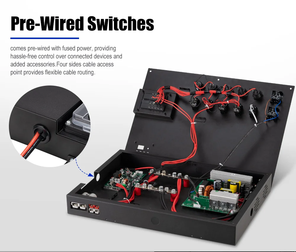 12v Control Hub Power Control Box In-built 40a Dc Dc Charger And 1500w ...