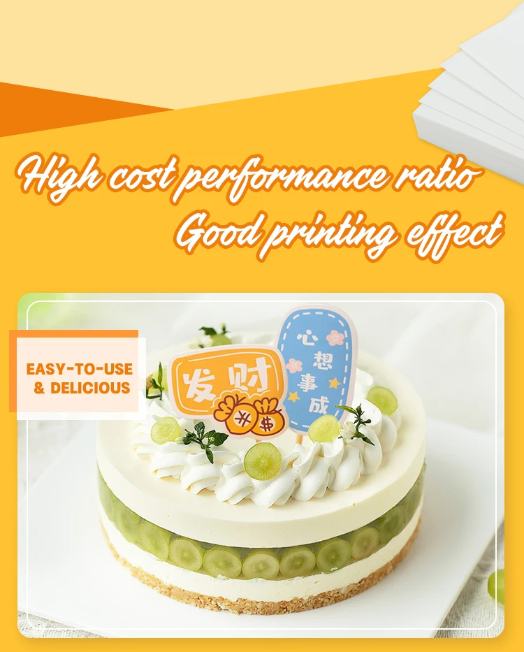 50pcs Edible Wafer Paper 0.6 Mm A4 Size Cake Using Edible Wafer Paper ...