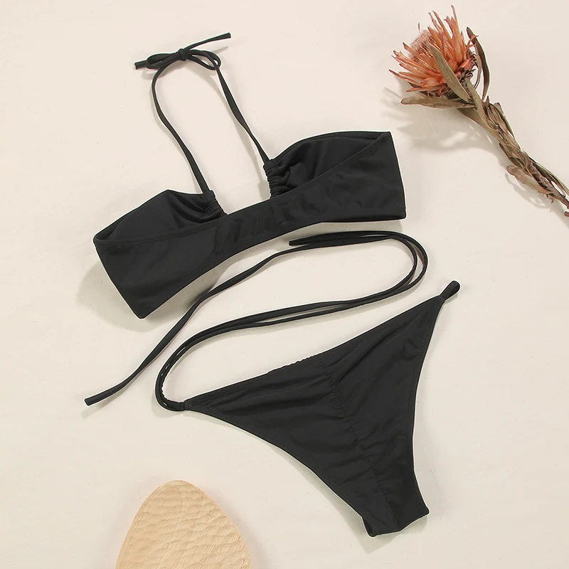 Shop Custom Wholesale Solid Black Bikinis - Sexy & Comfortable