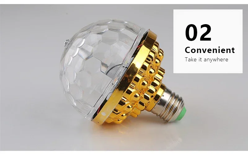 Colorful Disco Rotating Magic Ball Light Bulb With Sockets Magic Ball ...
