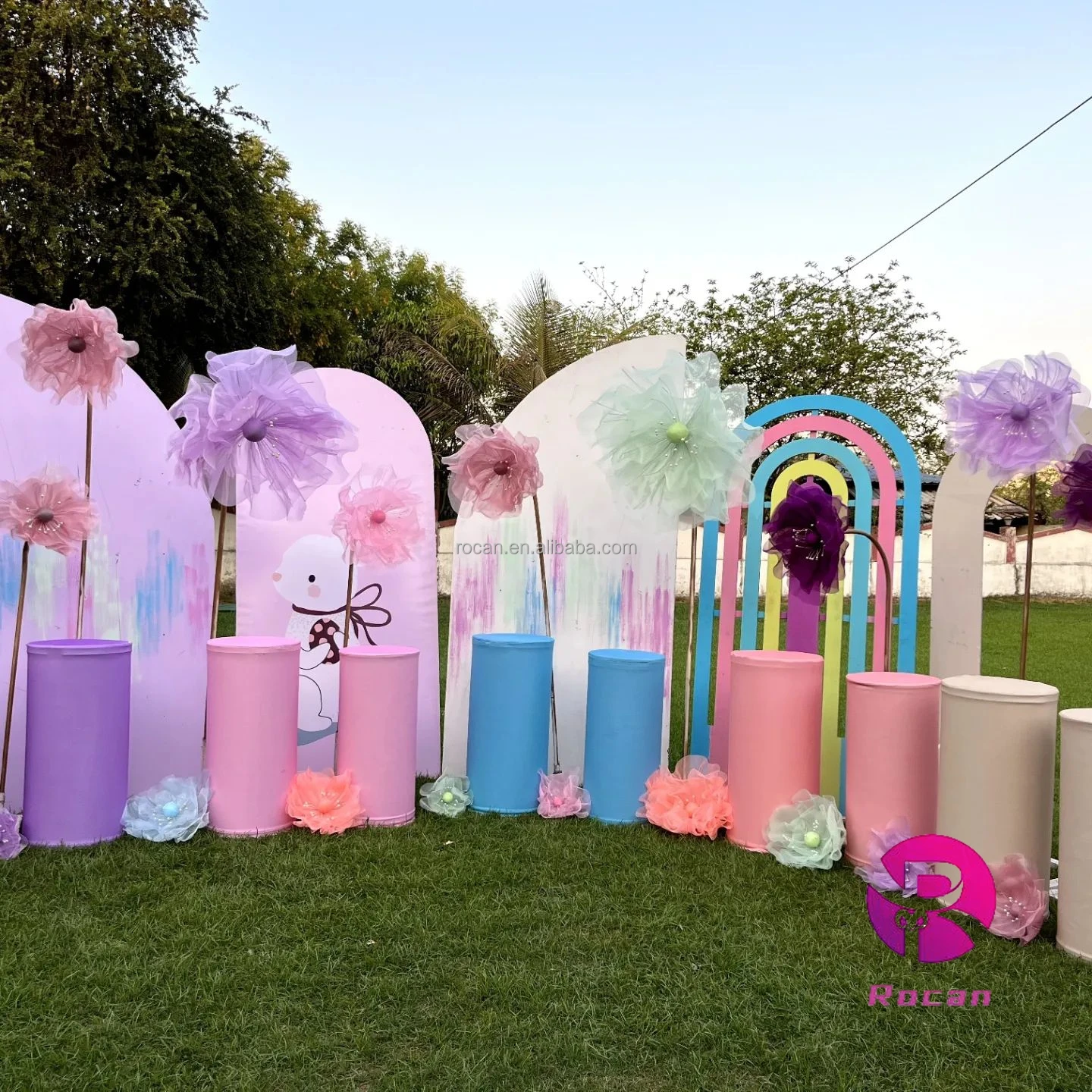 Party Wall Panel Stand Kids Birthday Baby Shower Decoration Props Pink ...