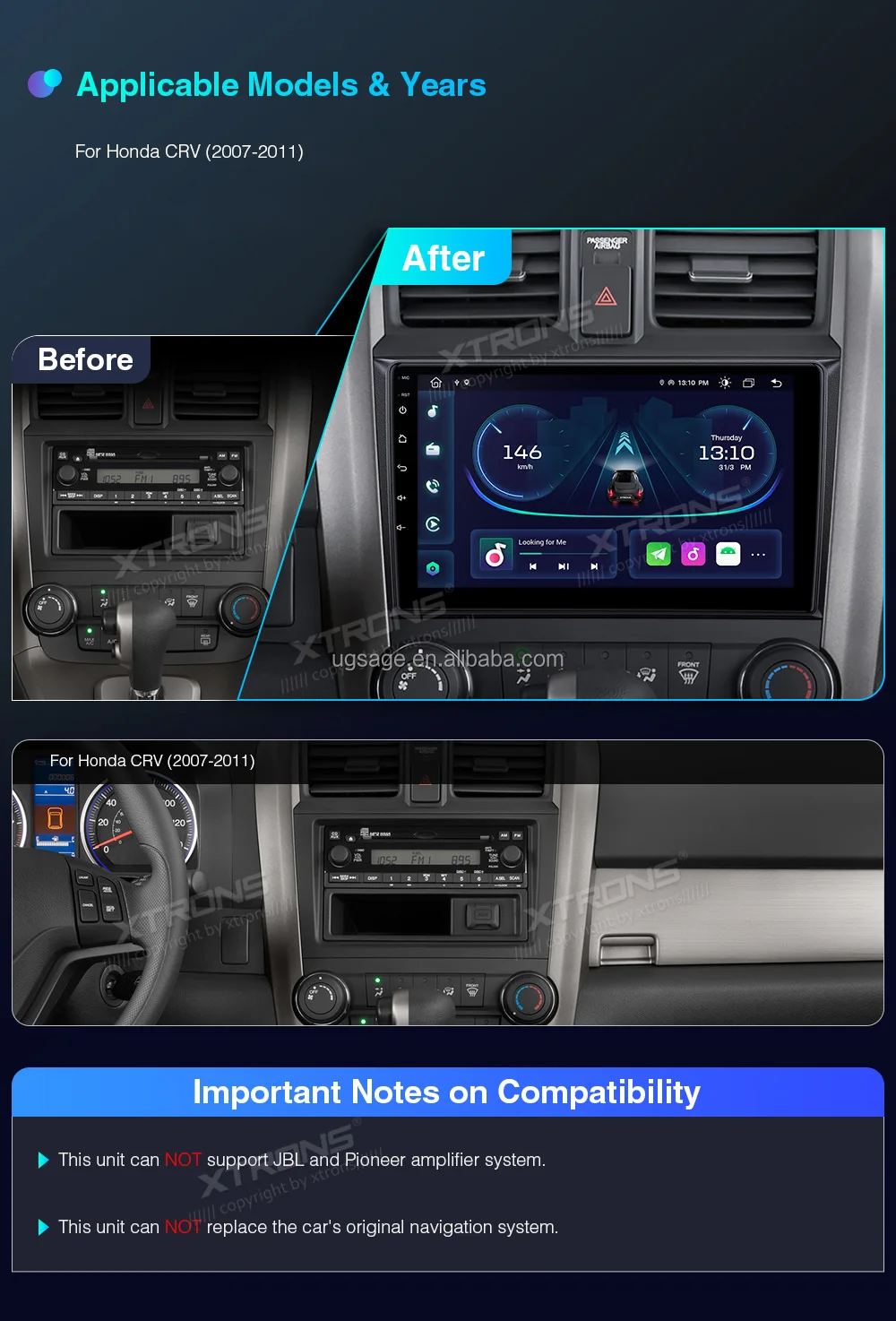 Xtrons 9 Inch Touch Screen Autoradio Android Car Multimedia Player For ...