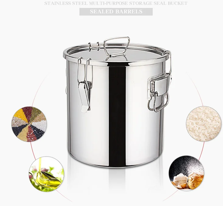 Stainless Steel 304 Body+ Ss201 Lids Large Stock Pots With Locks Tall ...
