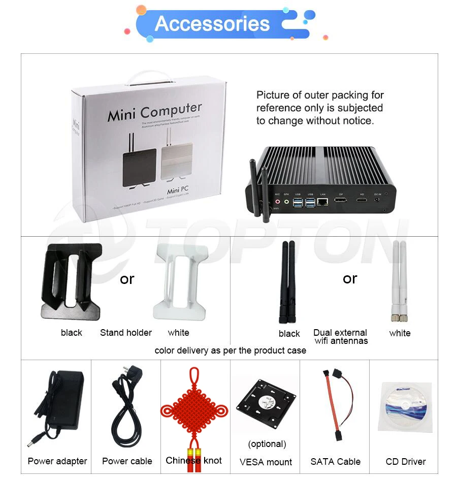 Topton Fanless Mini Pc Core I7 10510u 10710u I5 8265u Desktop Micro ...