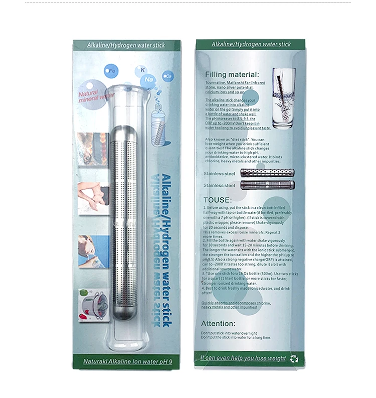 Hydrogen Alkaline Water Stick pH Alkalizer Ionizer Stainless Steel ...