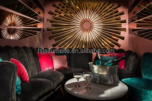 Shisha Bar Night Club Furniture Sofa Seating - Yellow Velvet