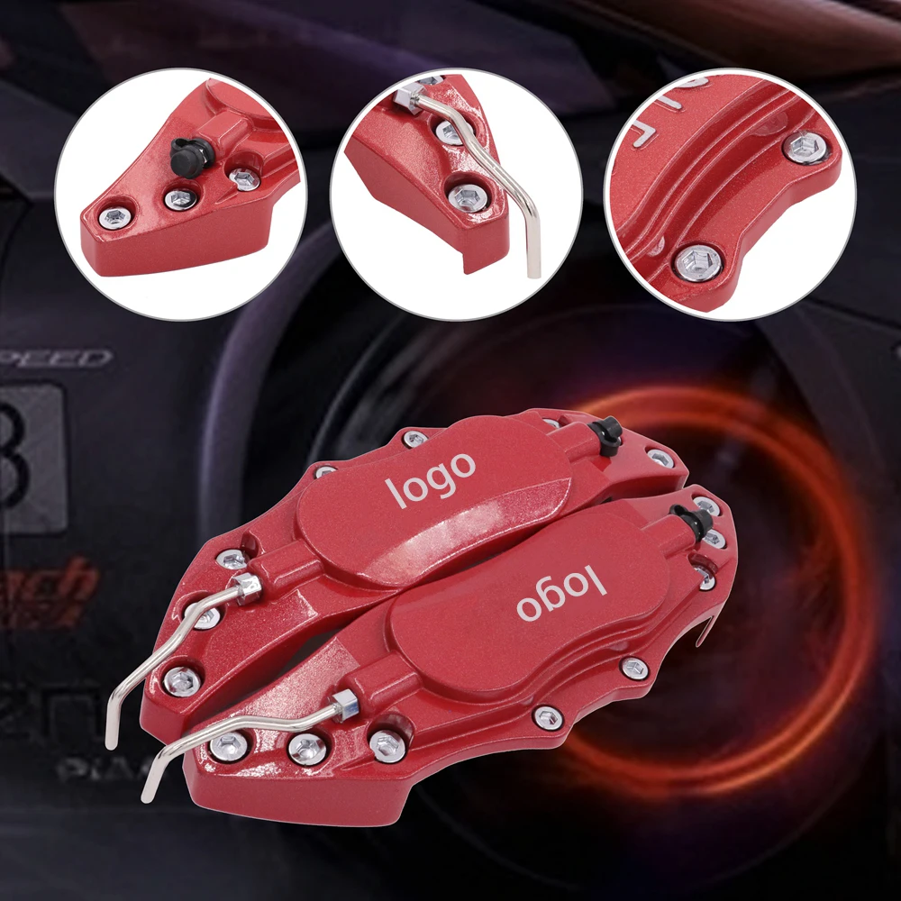 Car Brake Caliper Cover Kit - Aluminum Metal Brake Covers for Universal ...