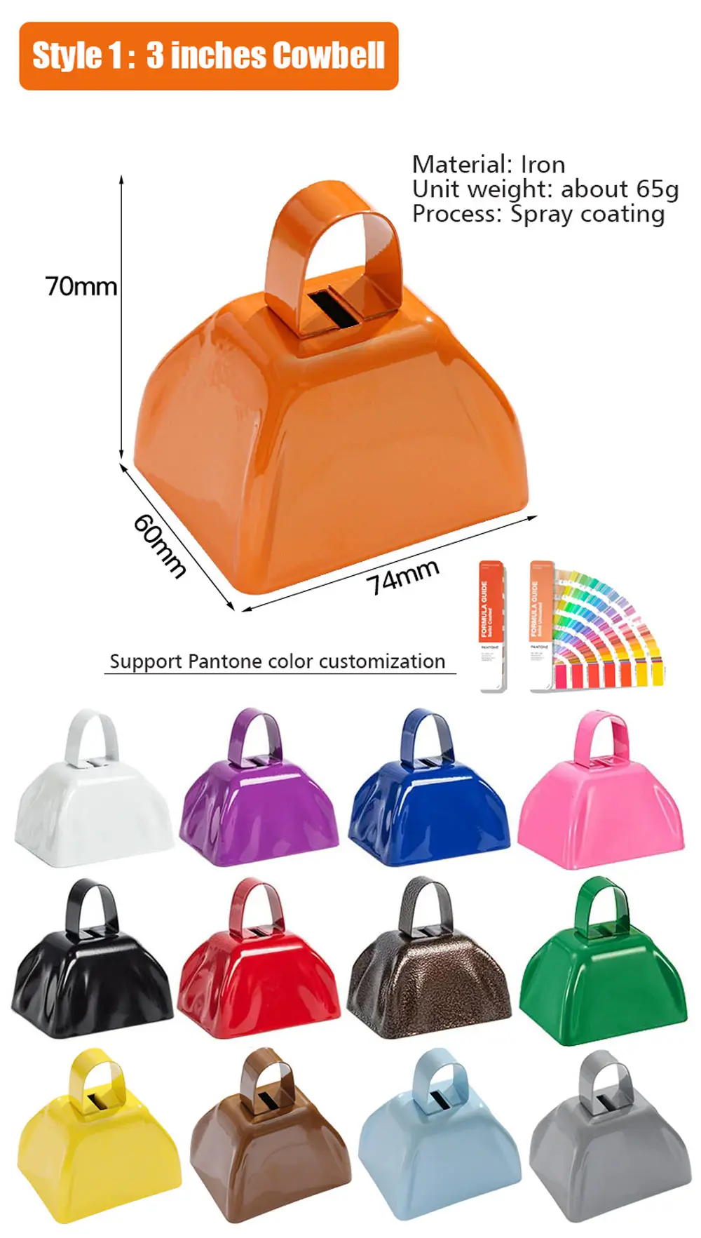 Custom Sports Christmas Decoration Cow Bells Custom Cow Bell Iron Metal ...