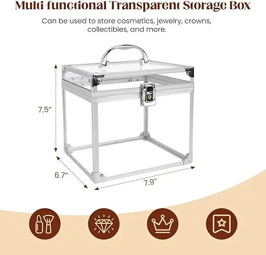 Alibaba.com: Clear Crown Case, Large Transparent Acrylic Makeup Train ...