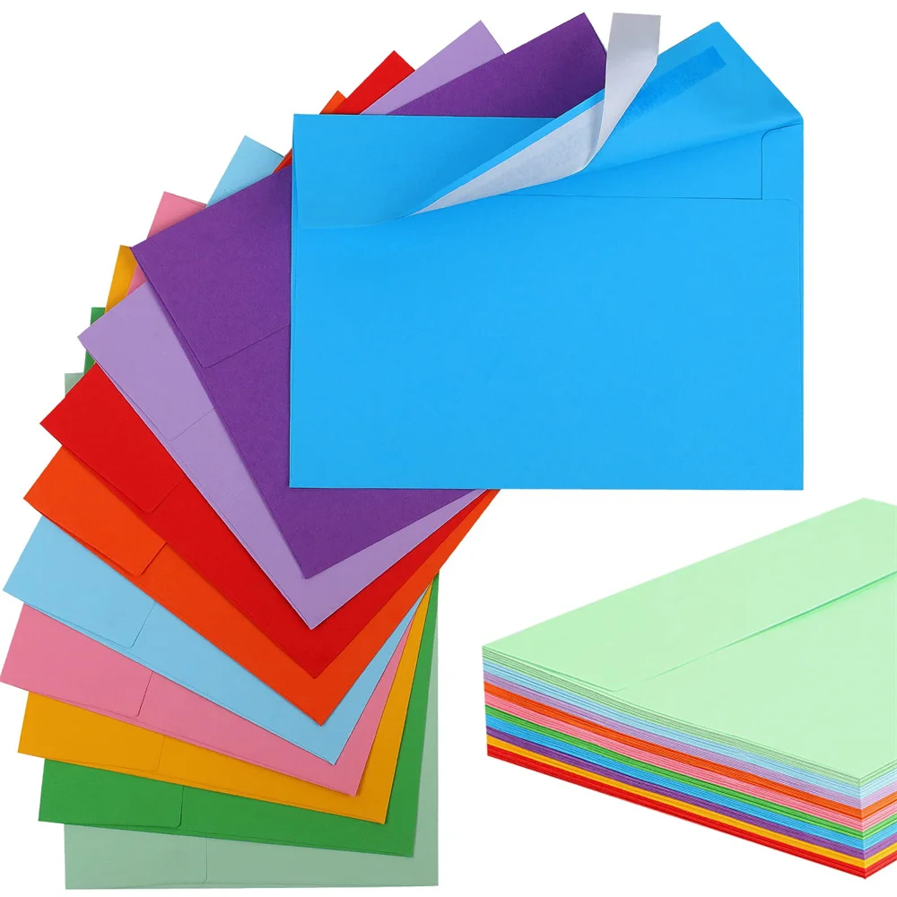 Custom Colored 5x7 Card Envelope Self-Seal A7 Envelopes