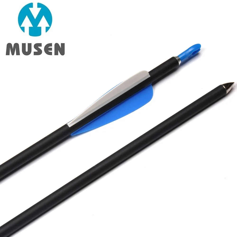 Musen Archery 7mm Od 30" Spine 500 Mix Carbon Arrows For Recurve Bow ...