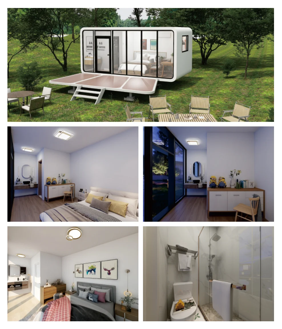 High Quality 20ft Prefab Luxury Container House Tiny Office Capsule ...
