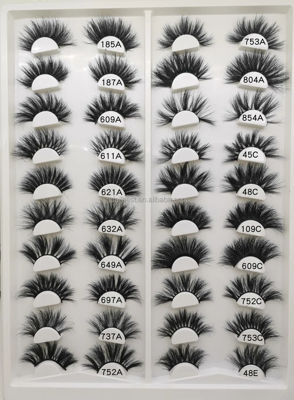 2021 Shiny Light Pink Fur Lash Box 100% Mink Full Strip 25mm Lashes ...