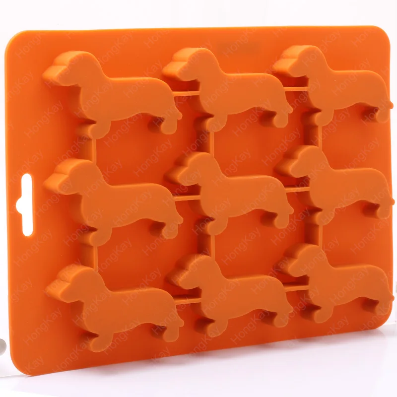 Dachshund Dog Shaped Silicone Ice Cube Tray Molds Ice Cube Trays Weiner ...