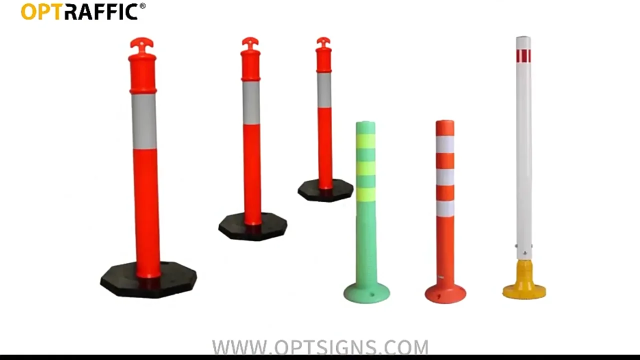 Customized T-top Bollards Australian Pe Bollard With 6/8 Kg Rubber Base ...