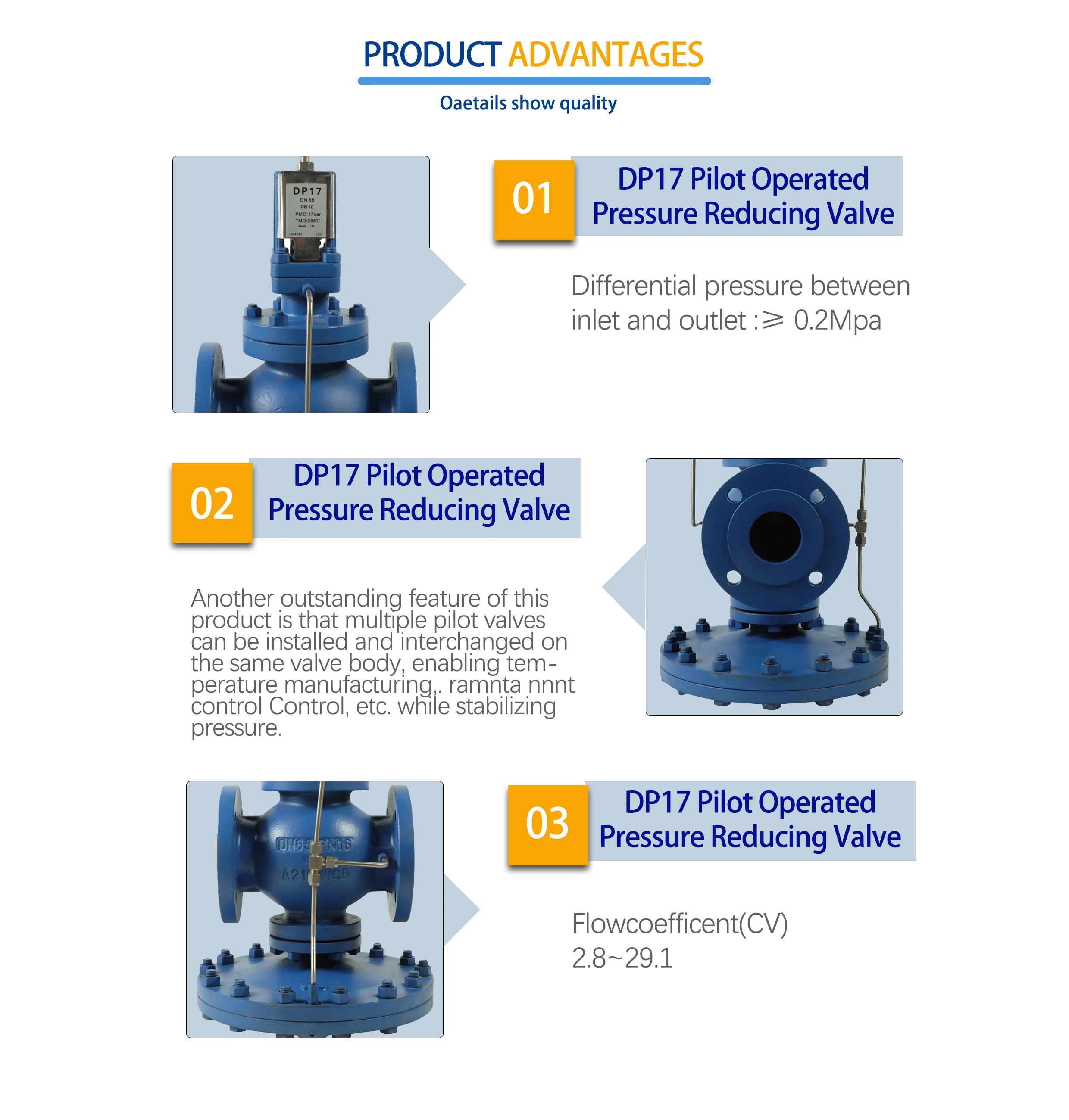 Dkv Dp17 Pilot Operated Pressure Reducing Valve Din Dn50 Pn16 Water ...