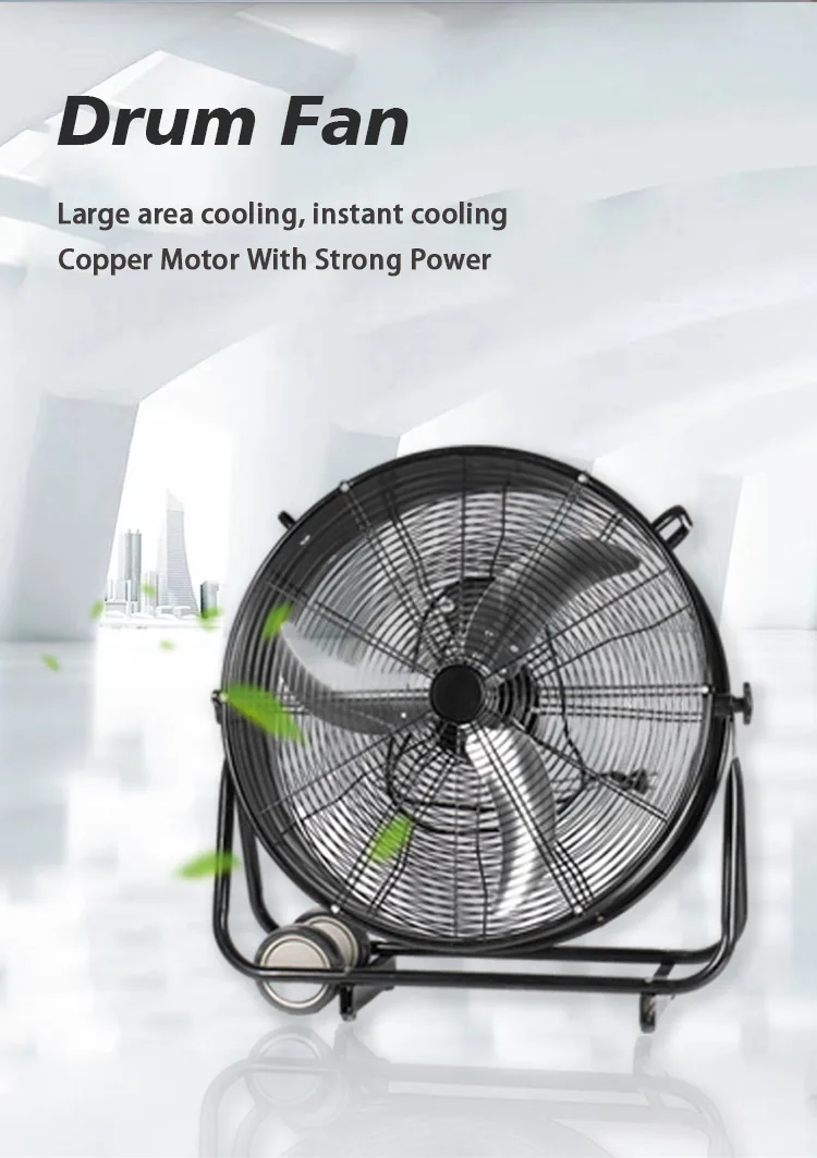 High Quality 24-Inch Industrial Metal Drum Fan Portable Electric Air ...