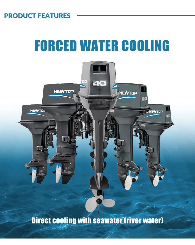 New 40hp Gasoline Marine Engine Outboard YAMAHAA 2 Stroke Tiller Boat ...