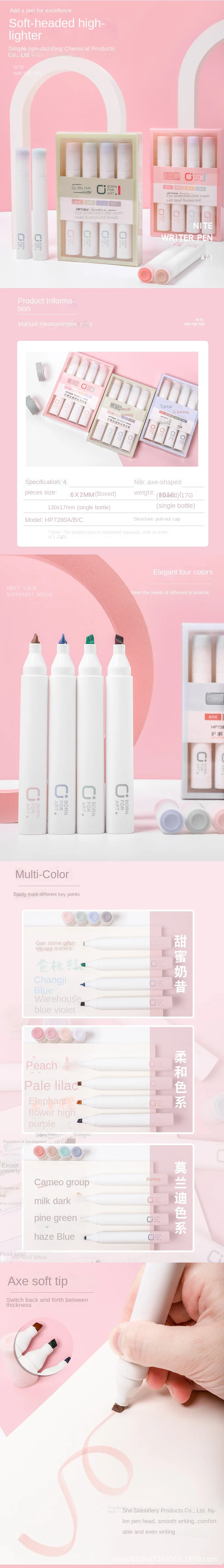 4-piece Highlighter Set - Cute, Creative, and Versatile