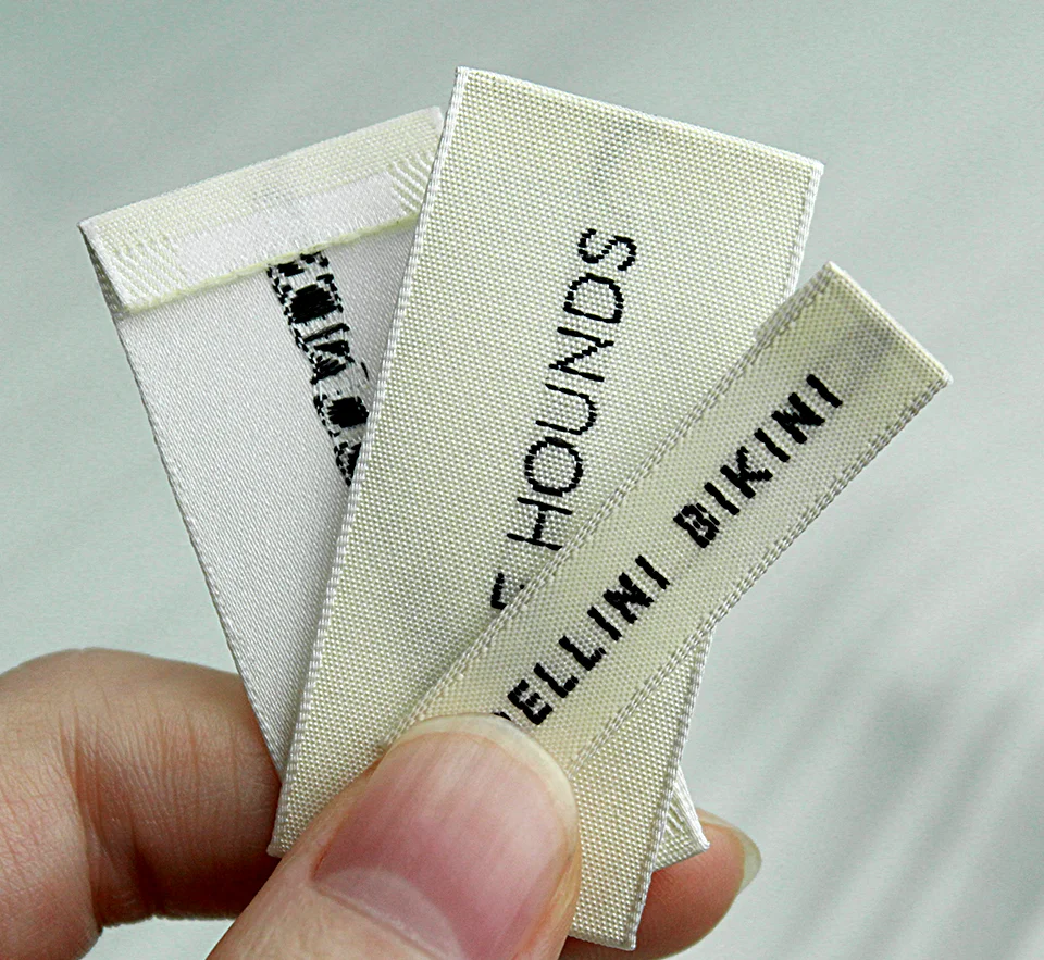 Custom Twill Woven Label With Your Own LOGO Clothing Fabric Tags ...