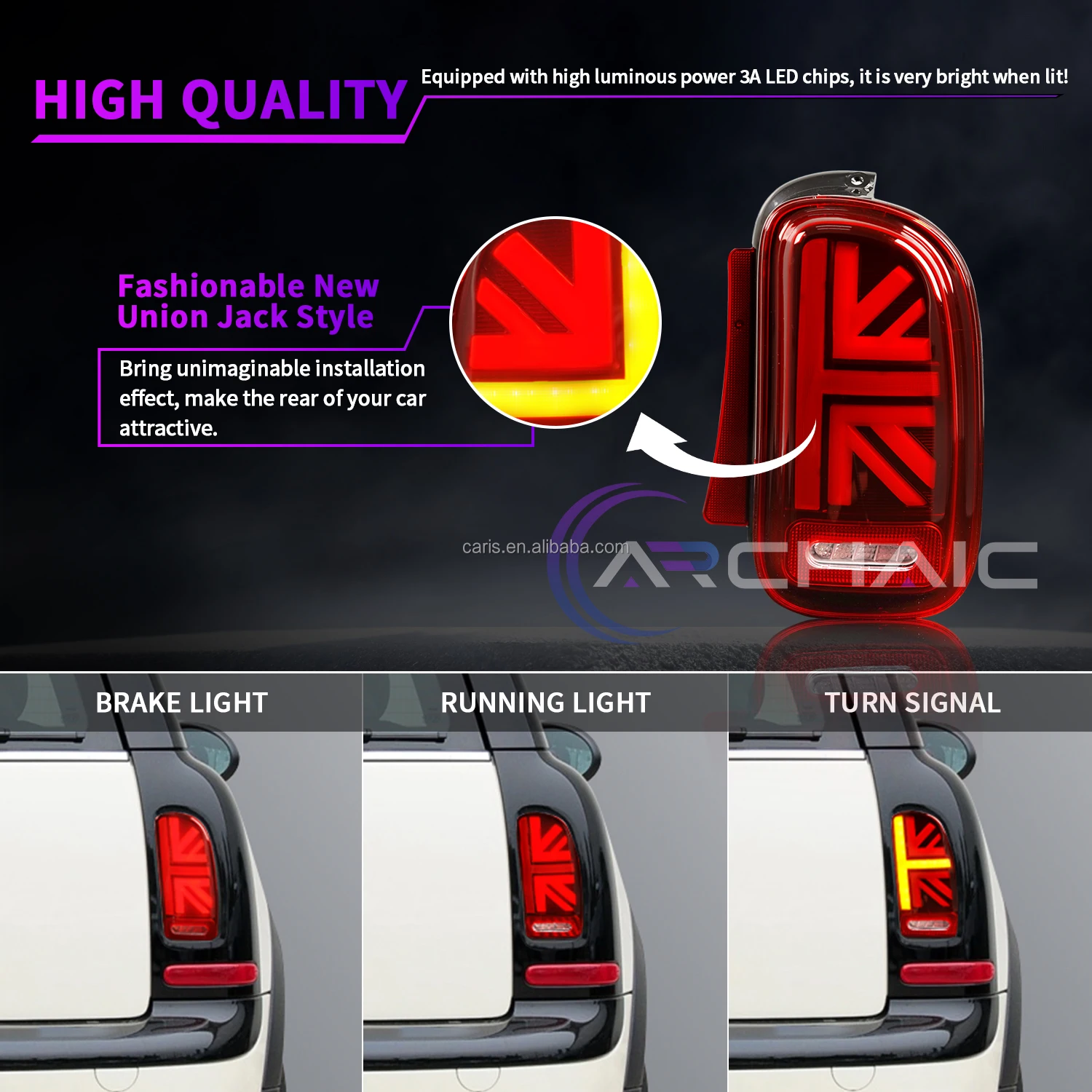 Archaic New Arrival Rear Light Mini R55 Tail Lights Sequential Union ...