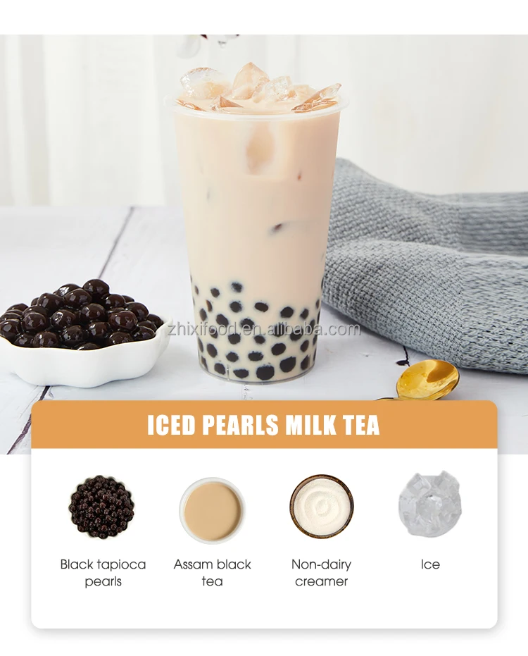 1kg Brown Sugar Flavor Unsweetened Tapioca Pearl, Easy to Cook, Tapioca ...