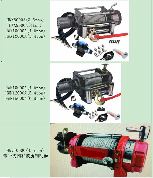 Electric Hydraulic Winches 3ton To 50 Ton Continuous Duty Steel High ...