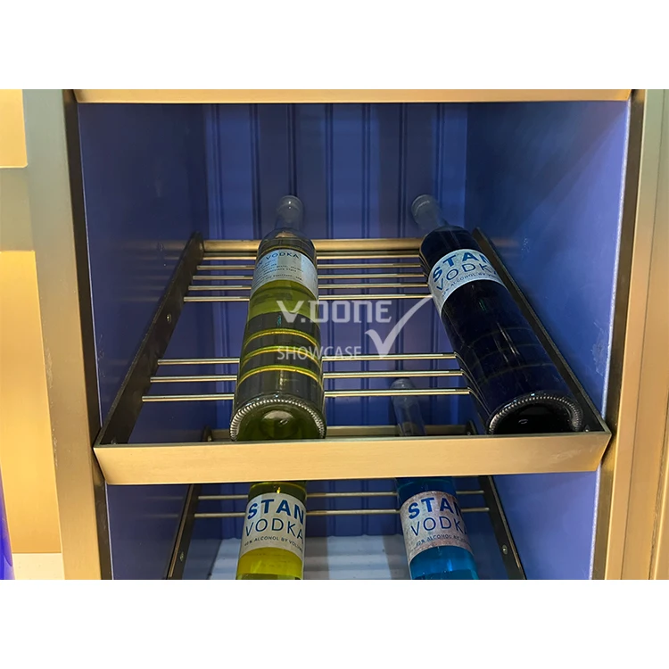 Supermarket Retail Store Thermostatic Wine Display Cabinet Bar Counter ...