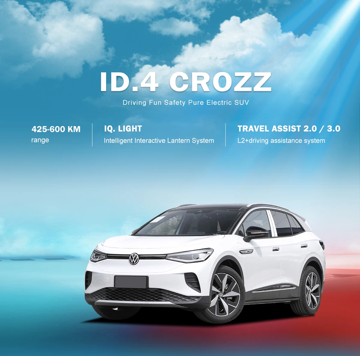 2022 Faw Volkswagen Id4 Crozz 4wd Mini Electric Vehicle With 554km ...