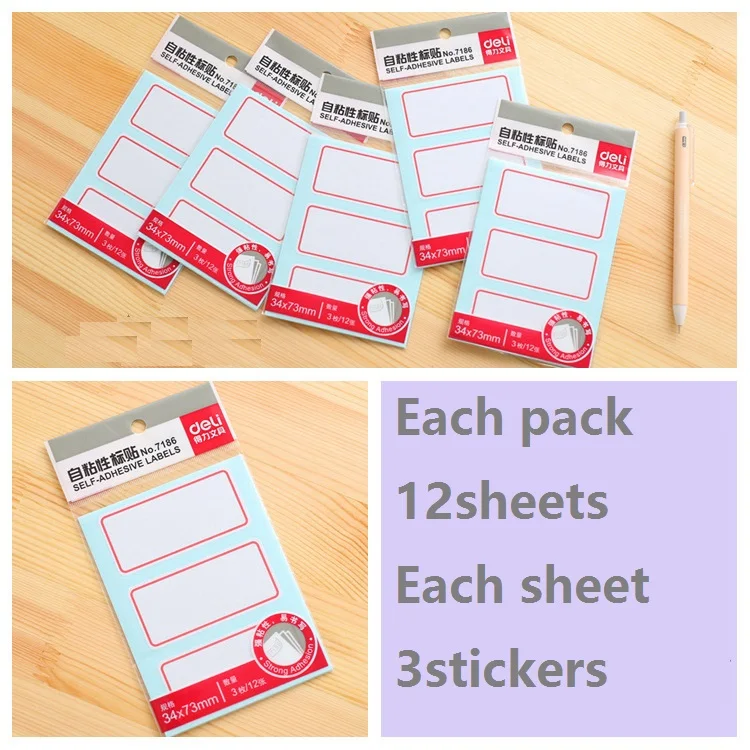 Deli 7186 High Quality Label Sticking Self-adhesive Label Self-adhesive ...