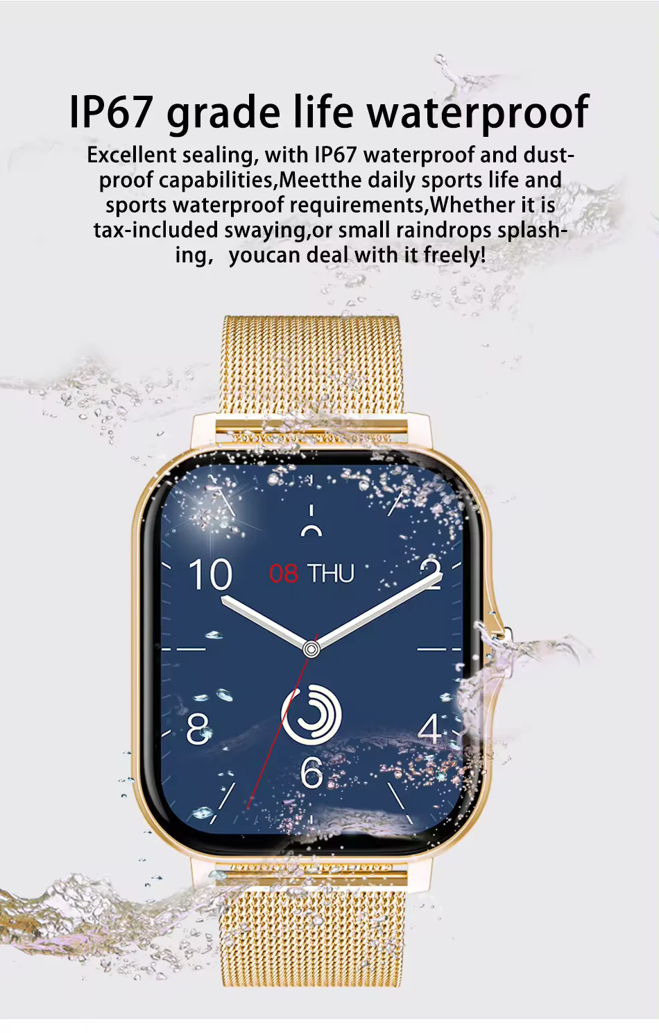 New 2024 Luxury Y13 Smartwatch - Waterproof Fitness Watch for Android ...