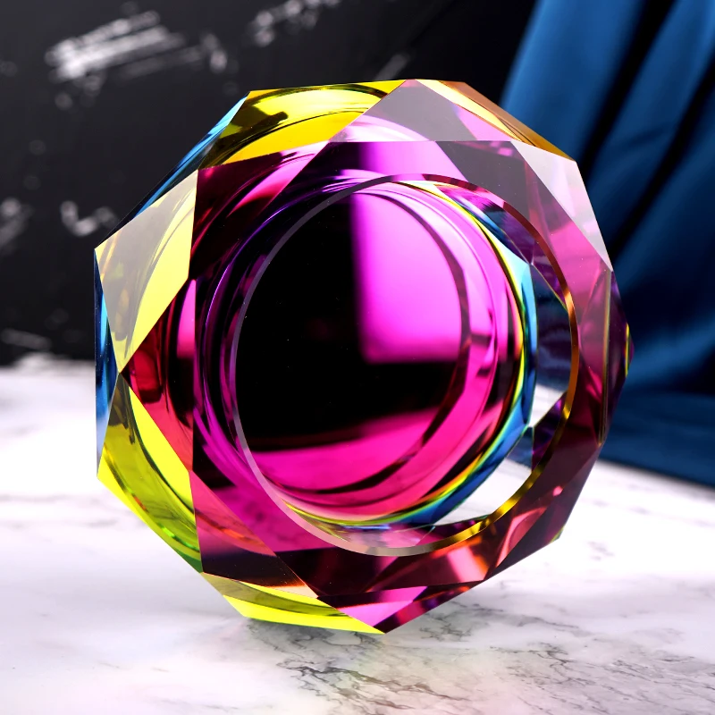 Cigarettes Cigars Octagon Large Rainbow Glass Pocket Coating Crystal ...