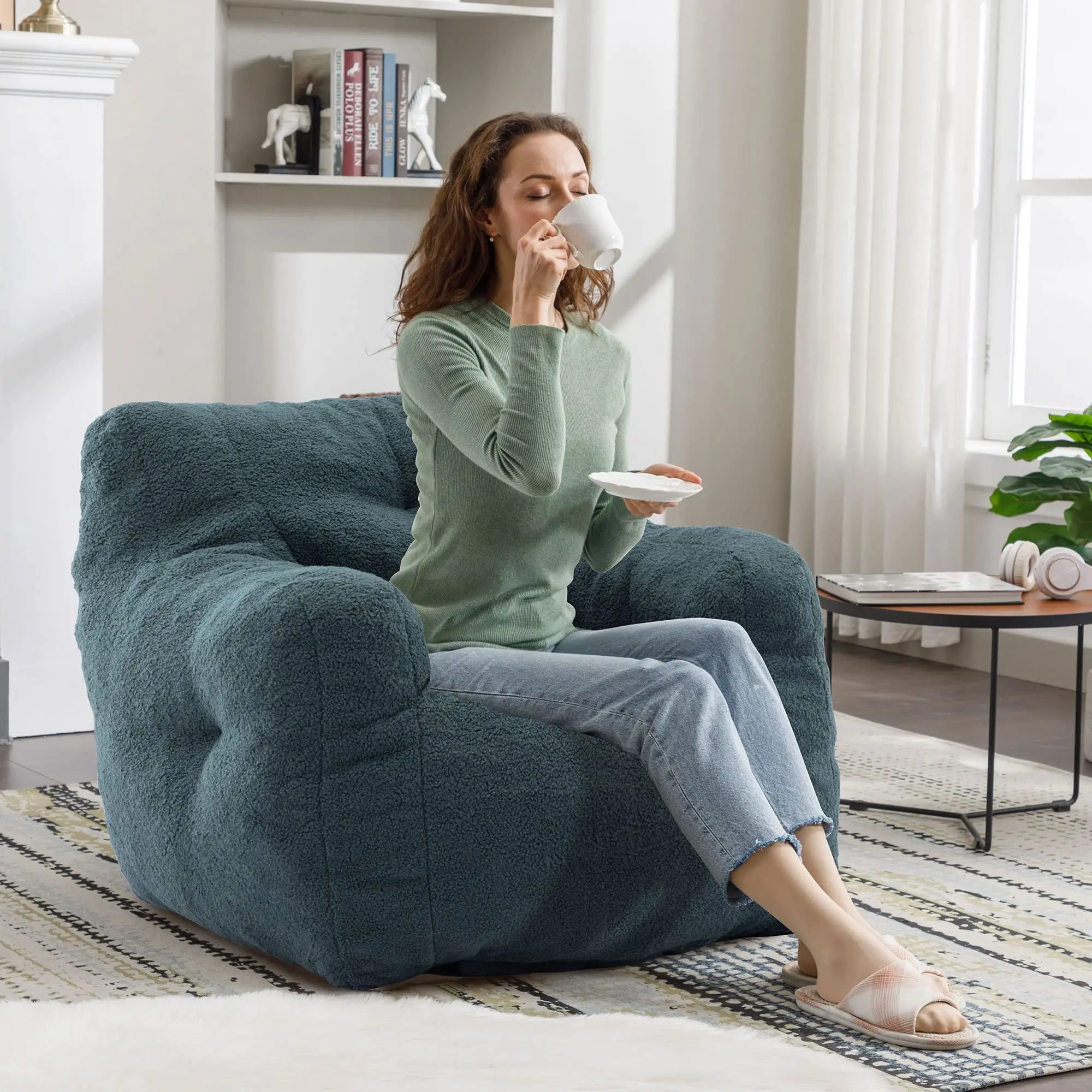 Modern Giant Bean Bag Single Seater Lazy Couch Compressed Floor Sofa