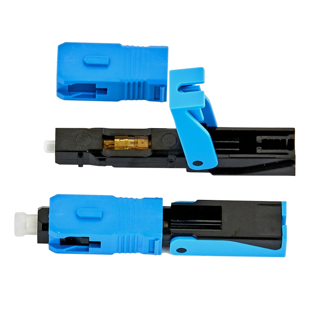 Lenew FTTH Optic Fiber Connector H07 SC/UPC Blue 50mm Fiber Optic Fast ...