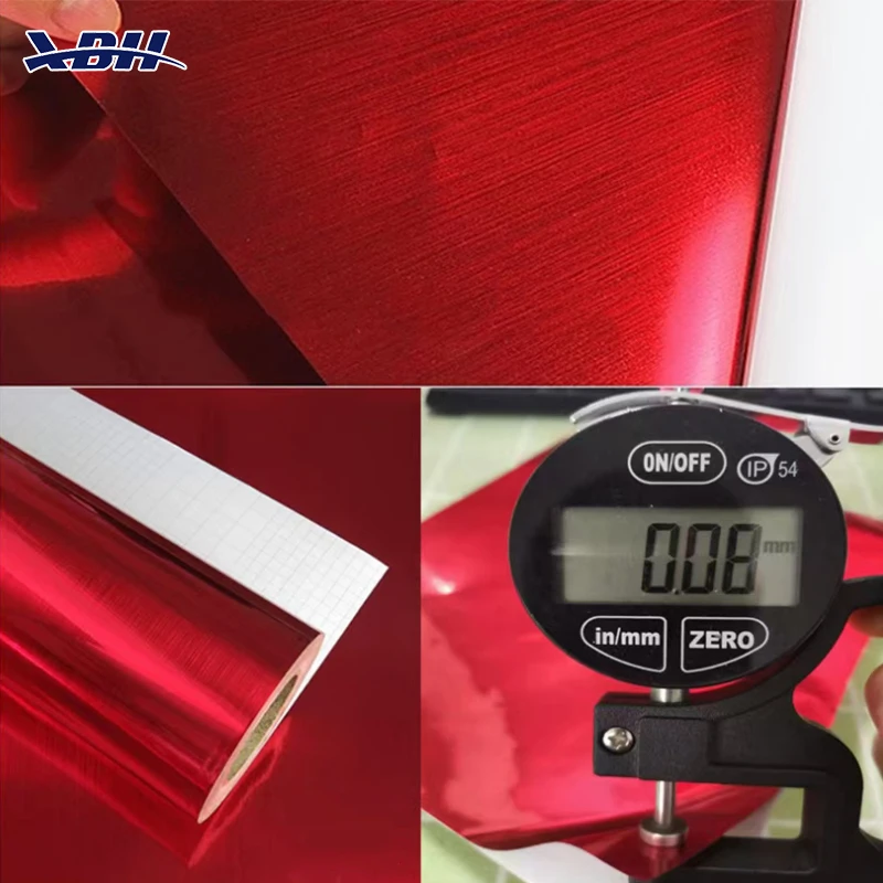 Advertising Glossy Matt Color Self Adhesive Metallic Brushed Gold Pet ...