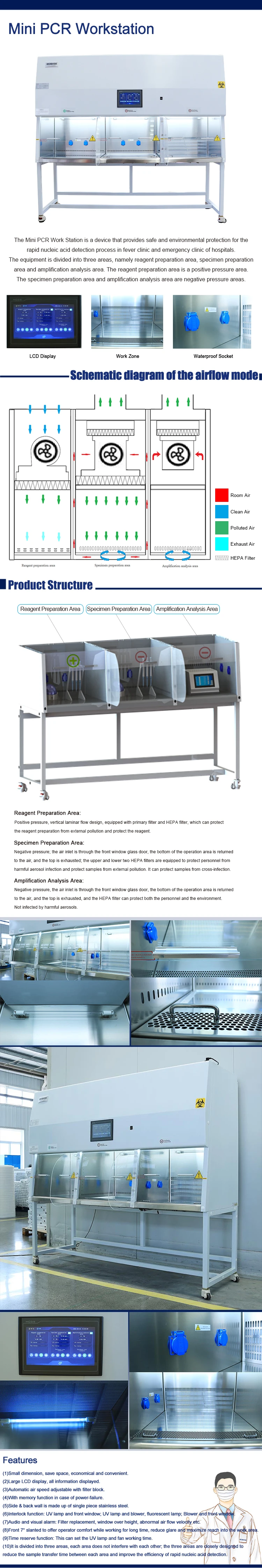 Biobase Mini Pcr Workstation Power-failure Automatic Air Speed ...