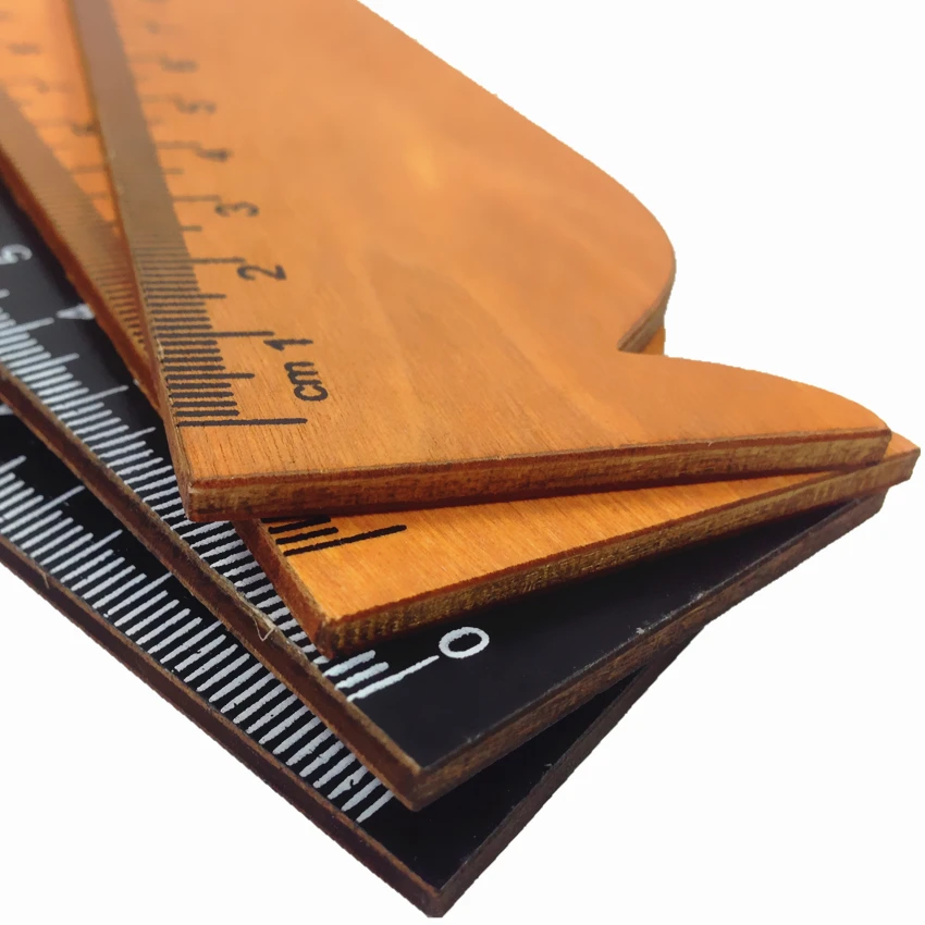 Vintage Cute Cat Design Wooden Ruler Students DIY Drawing Straight Edge ...