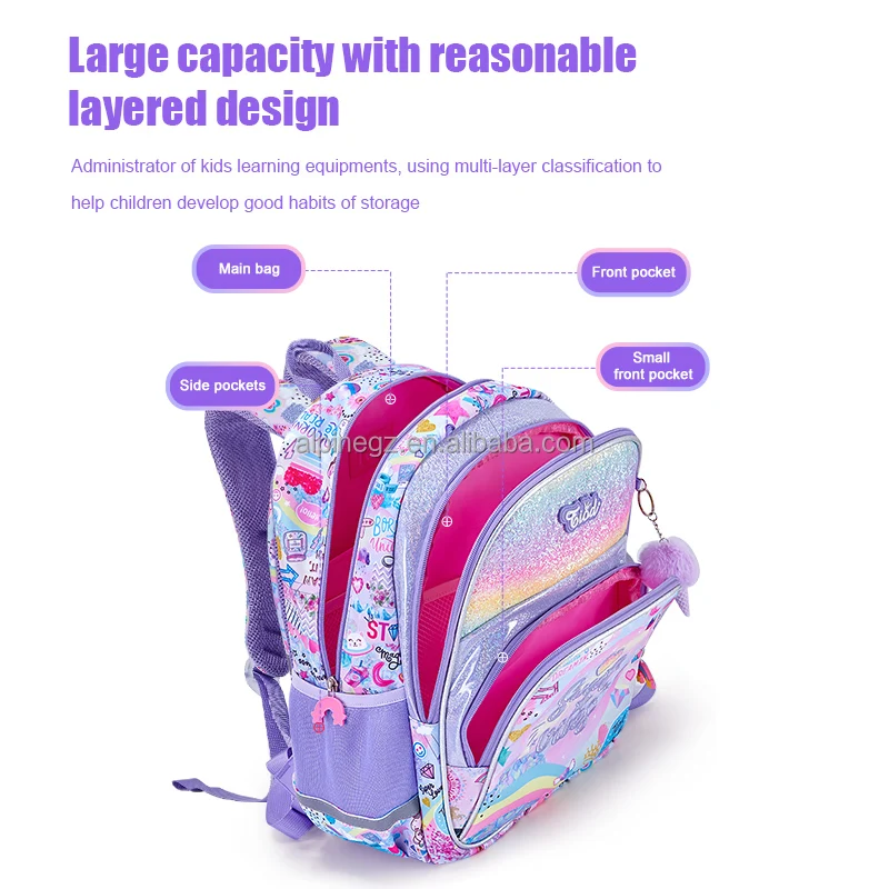 Eva Princess Elementary Students Girls Kids Backpack Sets Bags Pack ...