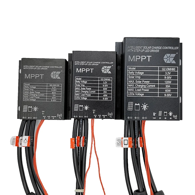 Gloss Customizable Solar Street Light Controller 30A 3.2V 60W MPPT