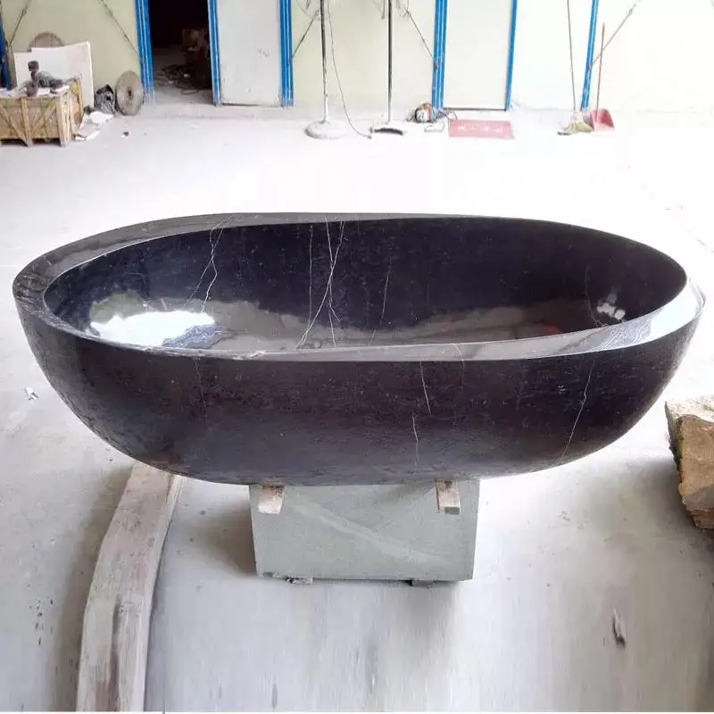 Luxury Bali Round Solid White Carrara Marble Freestanding Bathtub - Eco ...