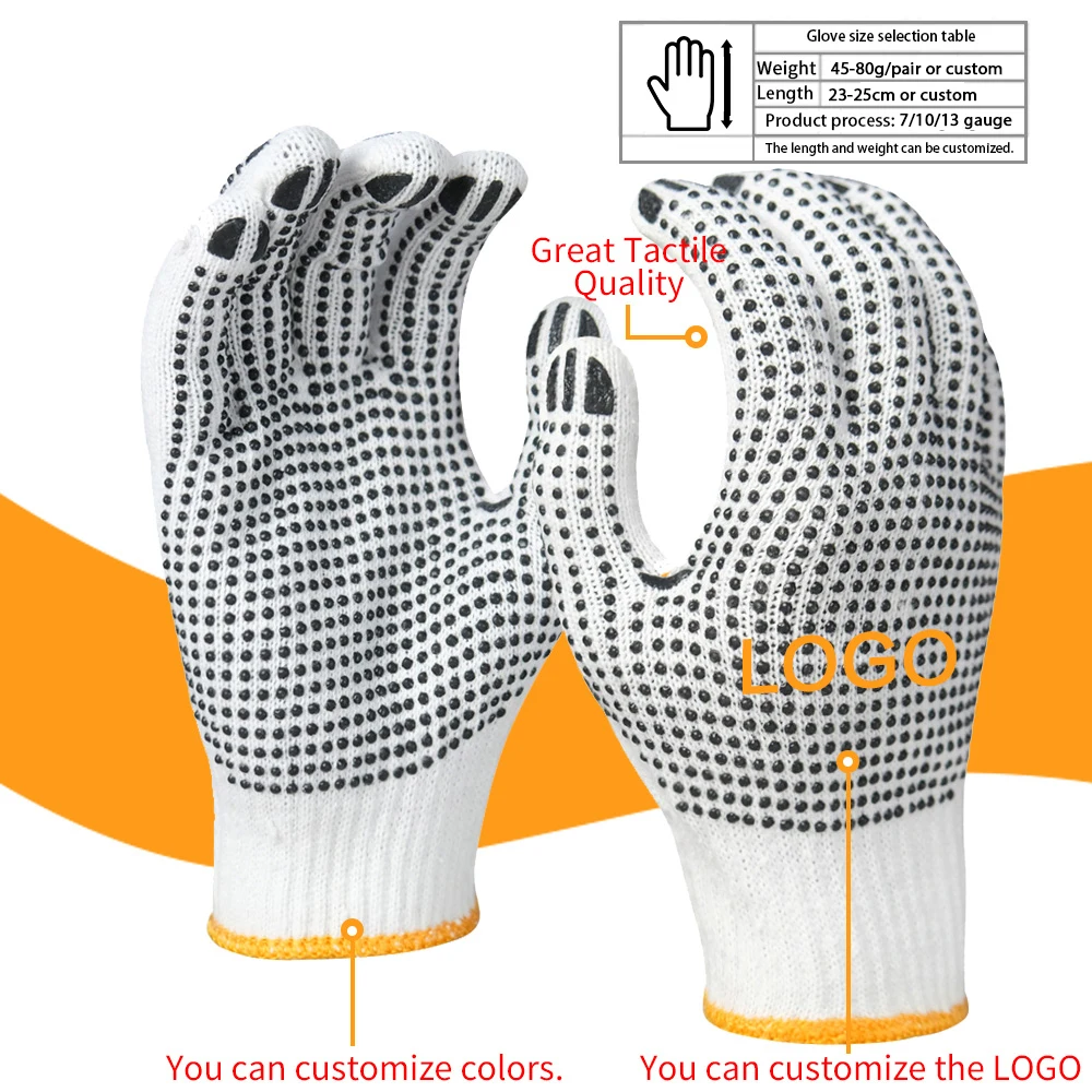 Cheap Black Dotted Gloves - Safety and Comfort for Work