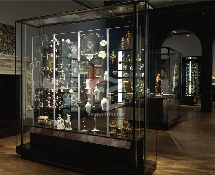 Hot Sale High End Museum Glass Display Case With Light Museum ...