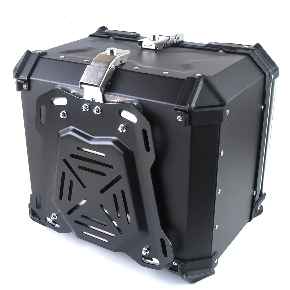45l Universal Motorcycle Aluminum Rear Trunk Luggage Case Waterproof ...