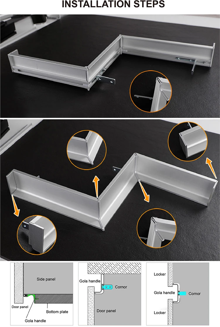 Eureka Gola C Channel Kitchen Cabinet Gold Gola Channel L Aluminum ...